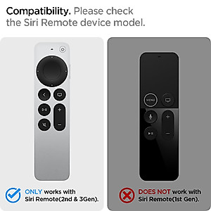 Spigen Rugged Armor Designed for Apple TV 4K 2021/2022 Siri Remote Case Cover with Shockproof Magnetic Technology and Wrist Strap (Metal Plate and Magnetic Included) - Black