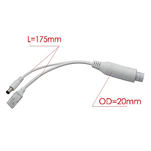 ANVISION Active 48V to 12V Waterproof PoE Splitter Adapter, IEEE 802.3af Compliant 10/100Mbps for IP Camera AP Voip Phone and More, White