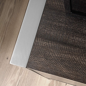 Sauder Rock Glen Credenza, L: 59.06" x W: 17.72" x H: 23.66", Blade Walnut Finish