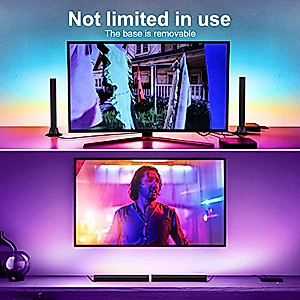 velted RGB Light Bar, Music Sync RGB IC LED Lights Bars, USB Powered Ambient Lighting, Remote Control Color Changing Gaming TV Backlight, 8 Dynamic Modes for PC Room Monitor Desk