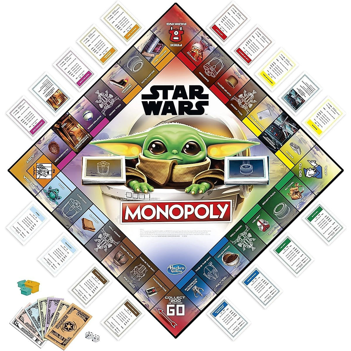 Monopoly: Star Wars The Child Edition Board Game for Families and Kids Ages 8 and Up, Featuring The Child, Who Fans Call Baby Yoda
