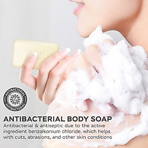 Lucas + Zoe Fresh Essence Antiseptic Bar Soap - 4 Ounce Moisturizing Body Soap Bar Made With Natural Ingredients Like Mediterranean Olive Oil, Coconut Oil, & Aegean Sea Salt - Made In Greece