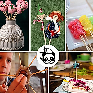 25PCS Dowel Rods Wood Sticks Wooden Dowel Rods - 1/4 x 12 Inch Unfinished Bamboo Sticks - for Crafts and DIYers