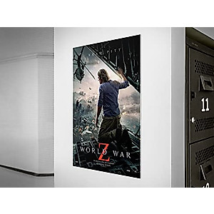 World War Z Poster American Action Horror Film Movie Zombie Apocalypse Aesthetic Retro Classic Classy Decoration Living Room Bedroom Home Office WWZ Poster Cool Wall Decor Art Print Poster 24x36