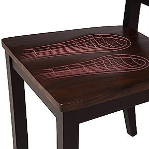 Harper & Bright Designs 5 Piece Dining Table Set, Dining Sets for 4 Person, Home Kitchen Table and Chairs Set (Cherry+Black, 5 Piece)