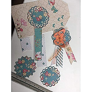 Metal Die Cuts Set Include 4 Different Patterns Round Lace Flower Border Cutting Dies Cut Stencils for Scrapbooking Photo Album Decorative Embossing Paper Dies for Card Making Template (Silver)