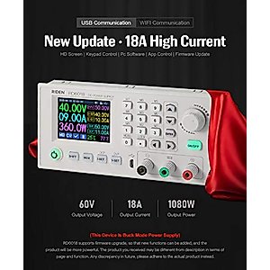 RD RD6018 DC Power Supply Variable Adjustable Lab Bench Power Supply Buck Converter Step Down Switching Regulated 4-Digital LCD Display 60V 12-18A 800W