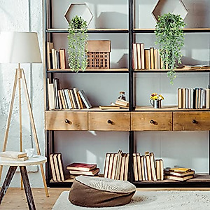 JPSOR Fake Hanging Plants, 2 Pack Artificial Fake Potted Greenery Faux Eucalyptus Mandala Vine in Pot for Home Wall Shelf Indoor Outdoor Decor