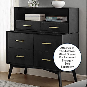 Classic Brands Canton 2 Drawer Top Storage Hutch, Black