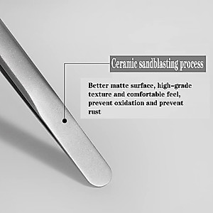 Professional Facial Blackhead Remover Tweezers,3Pcs Precision Pimple Popper Tool Kit for Whitehead Ance Blemishs Comedones Stainless Steel Makeup Tool - Matte