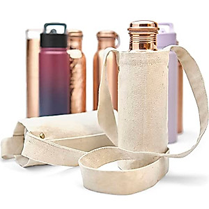 Kitchen Science Eco-Friendly Water Bottle Carrier (Set of 2) | Water Bottle Holder with Strap | Fits 24 oz. & 32 oz. Bottles | Pair of Water Bottle Sling with Shoulder Strap