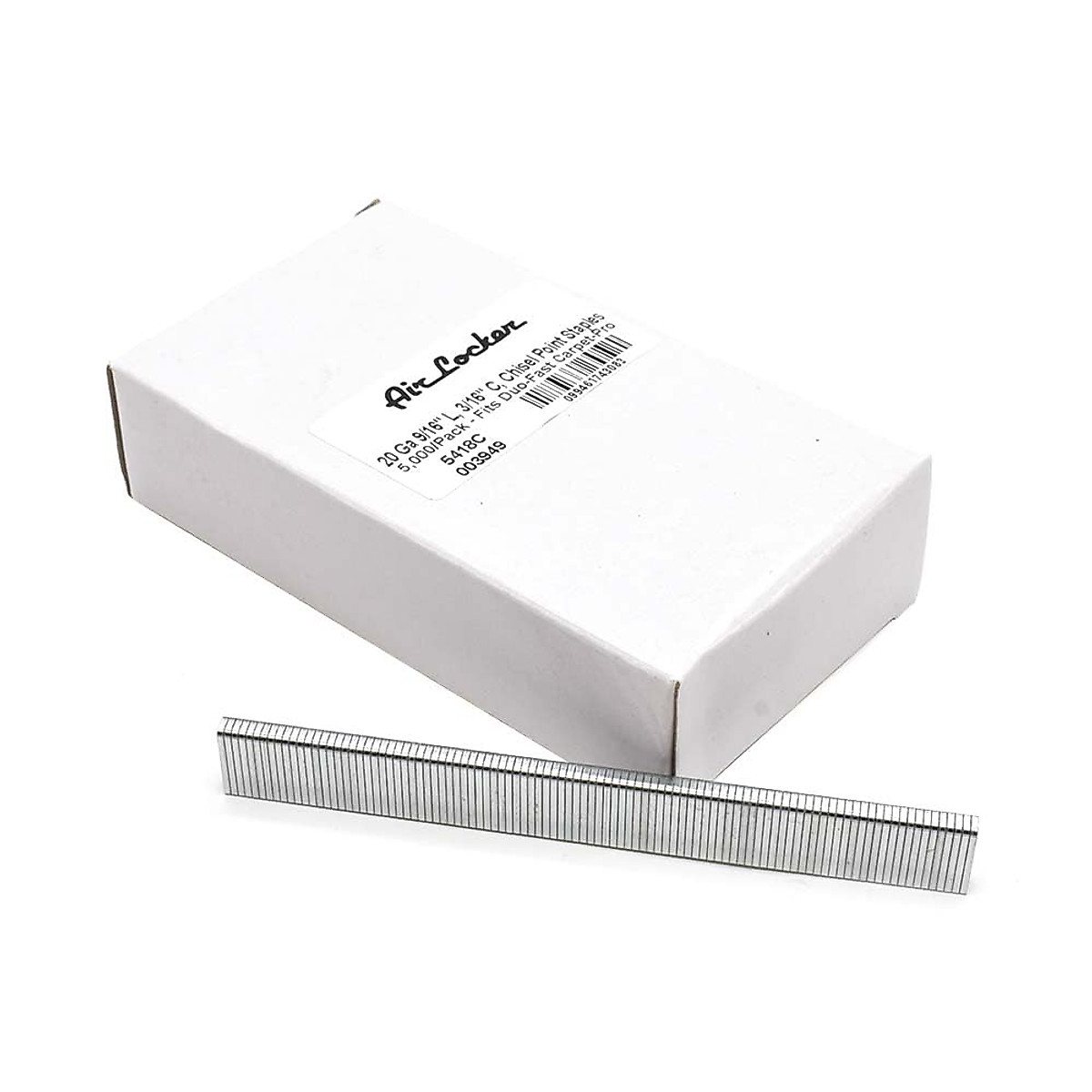 Air Locker 5418C 20 Gauge 9/16-Inch Length, 3/16-Inch Crown, Chisel Point Staples - 5,000/Pack - Fits Duo-Fast Carpet-Pro Replaces Duo-Fast 5418C