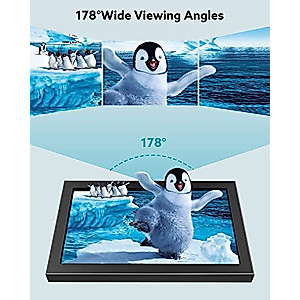 Miktver 8 inch Security Monitor, 1280x800 Resolution Small HDMI 1080P Portable IPS Monitor, TFT LCD Mini HD Color Screen with Bulit-in Speaker