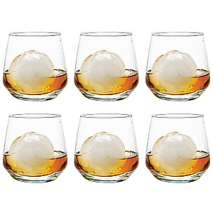 Vikko Whiskey Glasses Set of 6, Old Fashioned Whiskey Glasses 11.75 Ounce, Premium Scotch Glasses, Dishwasher Safe Bar Glasses