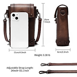 Montana West Mini Crossbody Bag for Women Genuine Leather Vintage Shoulder Bag Cell Phone Purse MWG01-9062CF