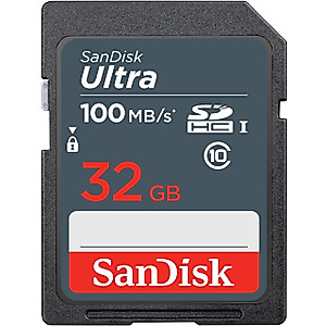 SanDisk 32GB Ultra SD Memory Card (10 Pack) SDHC UHS-I Card 100 MB/s Class 10 (SDSDUNR-032G-GN3IN) Bundle with (1) Everything But Stromboli Microfiber Cloth & SD/Micro Card Reader