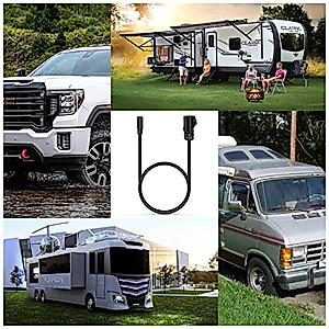 SolarEnz DC8mm to 2 Pin Power Industrial Circular Connector Solar Plug to DC7909 Connector Fit for 200W Solar Panel,Fit Forrest River RV Solar Ports,Grand Design RV's