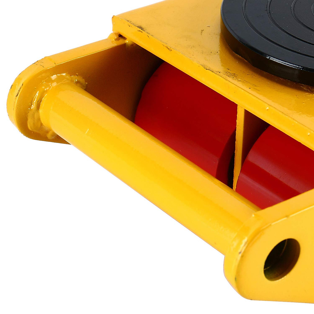 YaeTek Industrial Machinery Mover 13200 lbs 6 Tons Machinery Skate Dolly with 4 Rollers Cap 360 Degree Rotation (Yellow)