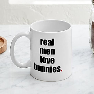 CafePress Real Men Love Bunnies Mug Ceramic Coffee Mug, Tea Cup 11 oz
