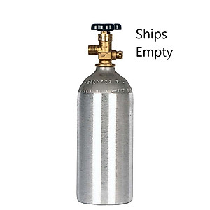 New 2.5 lb. Aluminum Nitrous Oxide Cylinder Tank with CGA326 Valve DOT Approved