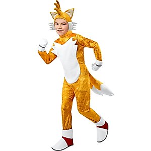 Rubies Sonic Deluxe Tails Costume, Child's Medium, for Halloween or theme party
