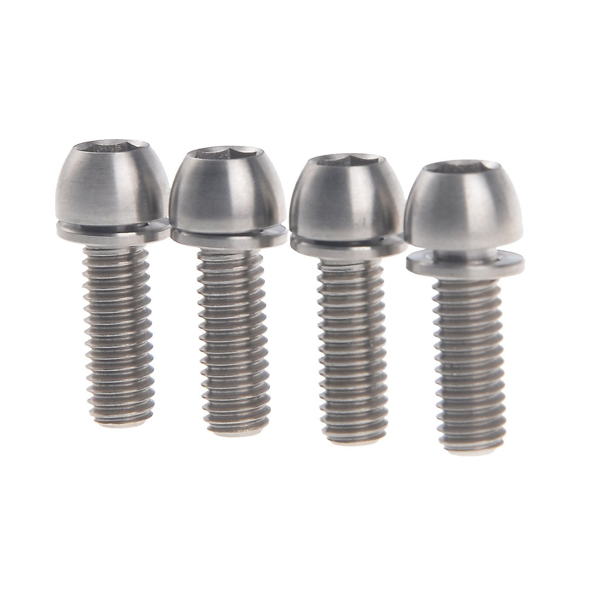 Wanyifa Titanium Gr5 M6x18mm Ball Allen Head Bolt with Washer for Bicycle Disc Brake Caliper Pack of 4