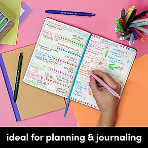 PAPERAGE Gel Pen With Retractable Extra Fine Point (0.5mm), 20 Colored Pen Set for Bullet Style Journals, Notebooks, Planners, Calendars, Notes & Drawing, Use at Home, Office, School, Crafts