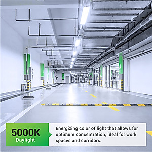 Sunco Lighting 32 Pack Shop Lights LED 4ft Plug in Linkable Workshop Fixture, 4100 LM, Link Up to 4, 5FT Power Cable, Surface or Suspension Mount, 40W, 6000K Daylight Deluxe, 48 Inch, Frosted ETL