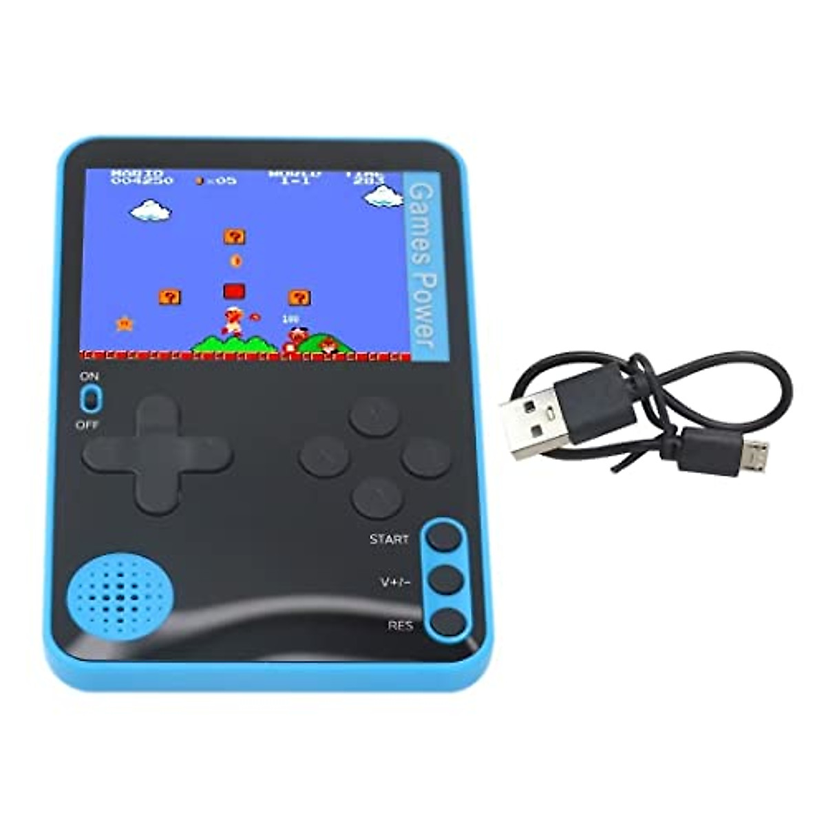 Qblahip Simple Arcade-Style Handheld Retro Video Game Console for Gameboy Built-in 500in1 Classic Games as Gift (Blue)