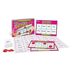 Trend Enterprises: Sight Words Level 2 Bingo Game, Exciting Way for Everyone to Learn, Play 6 Different Ways, Great for Classrooms and at Home, 3 to 36 Players, for Ages 5 and Up