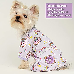 Dog Pajamas Donut Soft Doggie Onesies Puppy Apparel Pet Clothes Cat Pjs for Small Dog Girl Summer Spring
