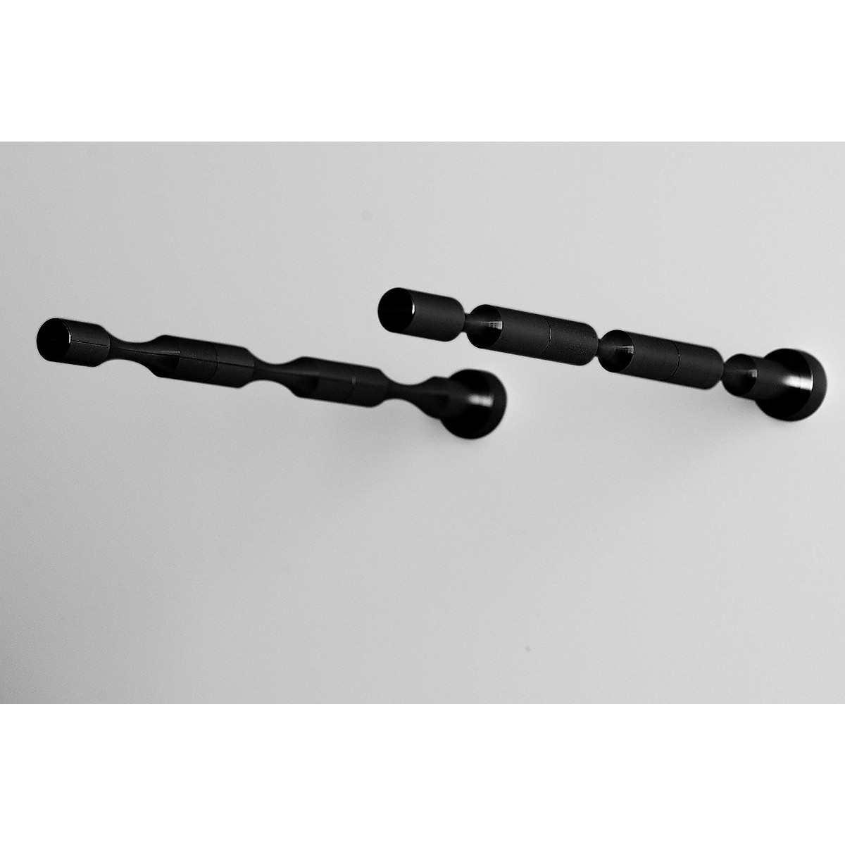 VintageView Vino Pins - 3 Bottle Wall Mounted Wine Bottle Rack (Anodized Black) - Stylish Modern Wine Storage with Label Forward Design