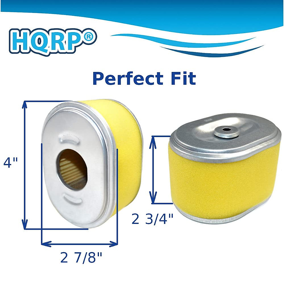 HQRP Filter Element Dual compatible with Honda 17210-ZE1-517/17210-ZE1-822/17210-ZE1-505/17210-ZE1-507 Replacement for Honda 5.5-6.5 HP Engines