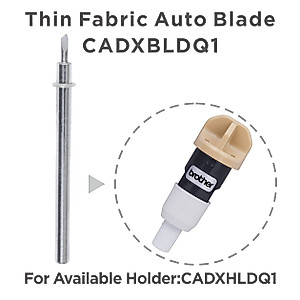 2 Pack Thin Fabric Auto Blade CADXBLDQ1 Replacement Accessory for Brother ScanNCut DX, Cuts Textiles 0.25-0.5mm Thick, for Quilting Pieces, Applique and More