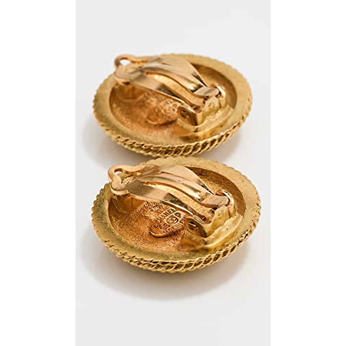 CHANEL Women's Pre-Loved Coiled Rope Texture Earrings, Gold, One Size