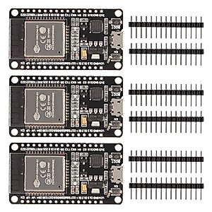 D-FLIFE 3pcs ESP32 ESP-32S Development Board 2.4GHz Dual-Mode WiFi Bluetooth Dual Cores Microcontroller Processor Integrated with ESP32s Antenna RF AMP Filter AP STA for IDE (Not Welded)