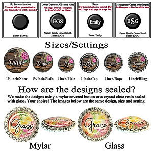 Wood Floral Adjustable Stethoscope ID Name Tag - Choose Tag Style and Color, Custom Fonts, Design Size and Decorative Frame - Hospital Nurse Identification