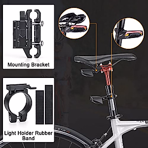 Bike Tail Light Rechargeable with Turn Signals - Laser Drive LED Bike Rear Light - IPX4 Waterproof Smart Bicycle Brake Light for Safer Cycling (USB Cable Included)