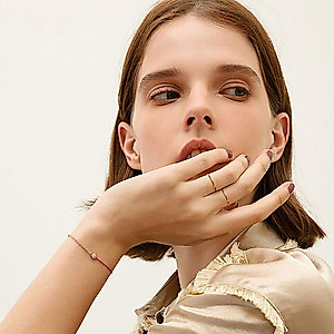 NOKMIT 2PCS 1mm 14K Gold Filled Rings for Women Girls Thin Gold Ring Dainty Cute Stacking Stackable Thumb Pinky Band Non Tarnish Comfort Fit Size 4 to 11 (7)