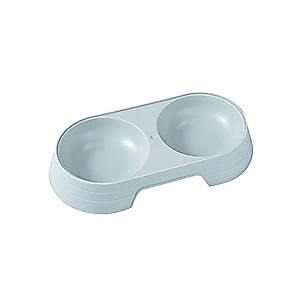 FUUIE Bowls for Food and Water Bowl for Cat Dogs Pet Double Bowl Nordic Concise Candy Color One Bowl Dual Purpose Pet Bowl Cat Accessories (Color : Blue)