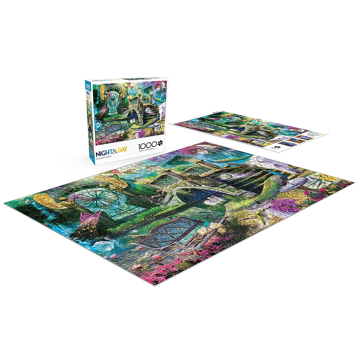 Buffalo Games - Enchanted Garden - 1000 Piece Jigsaw Puzzle for Adults Challenging Puzzle Perfect for Game Nights - 1000 Piece Finished Size is 26.75 x 19.75