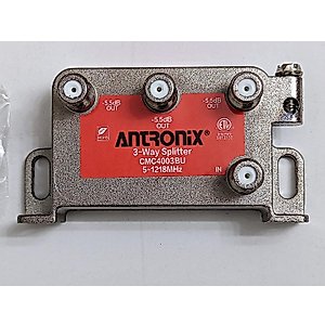 Antronix CMC4003BU 3-Way Balanced Vertical Splitter, 1.218 GHz High Performance for Coax Cable TV & Internet Optimized MoCA 2.0 Performance (1)