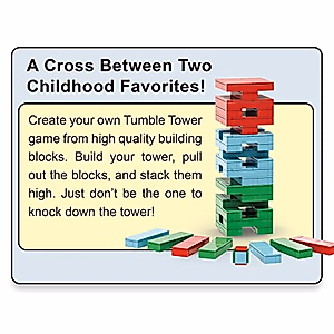 Apostrophe Games Tumble Tower Building Block Set