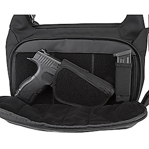 Travelon Anti-Theft Concealed Carry Hobo Bag, Black, One Size