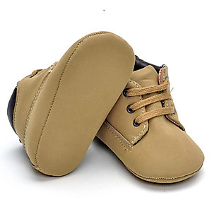 Enteer Infant Boys High-top Sneaker Brown Baby Shoes US 3