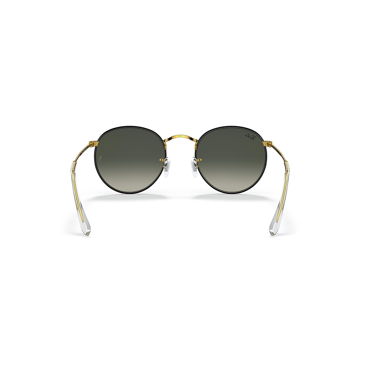 Ray-Ban RB3447JM Round Full Color Sunglasses, Black On Legend Gold/Grey Gradient, 50 mm