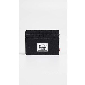 Herschel mens Charlie Rfid Card Case Wallet, black, One Size US