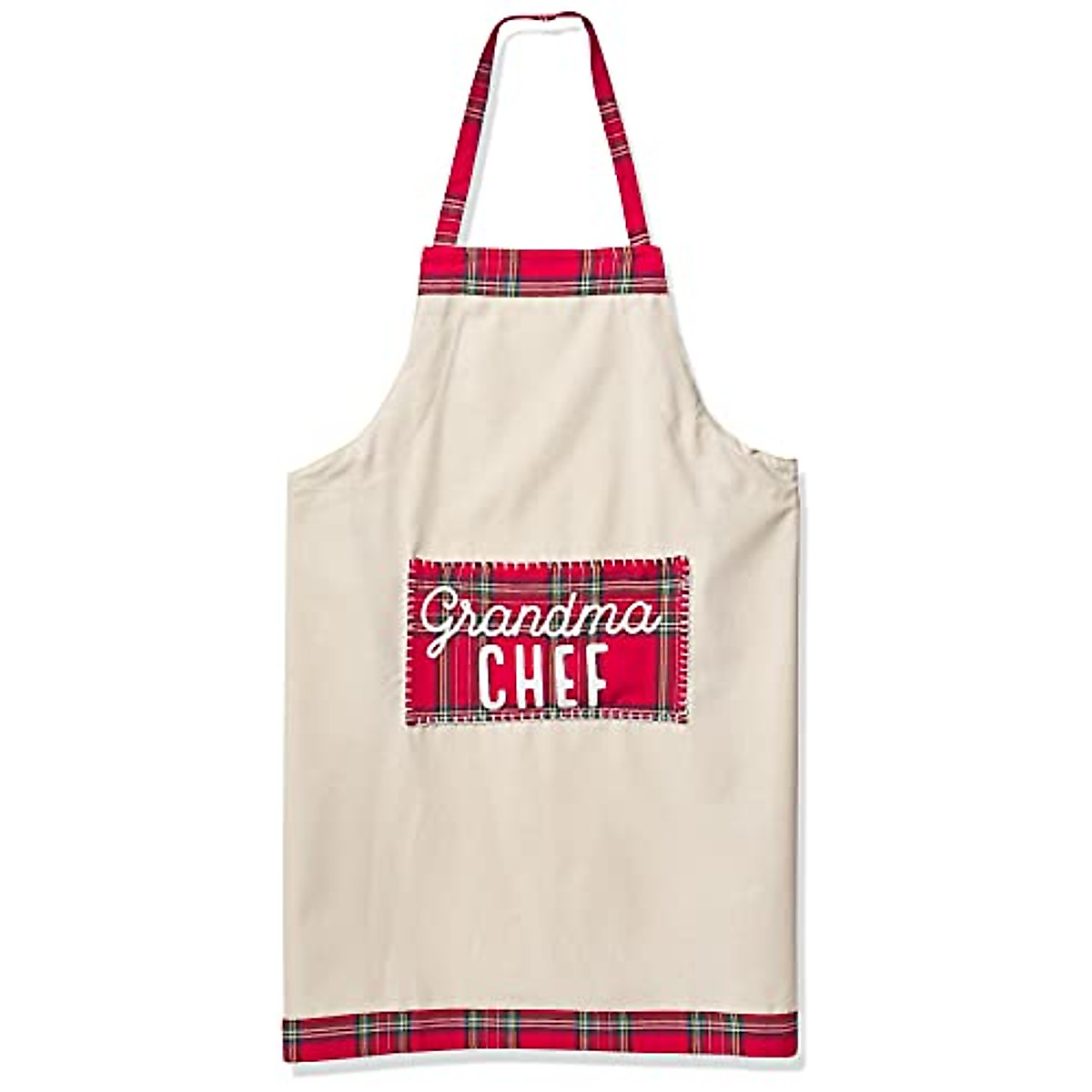 Mud Pie womens Apron, Tartan, 34" 27" Mud Pie Grandma Chef Apron Tartan 34 x 27 , Grandma, One Size US
