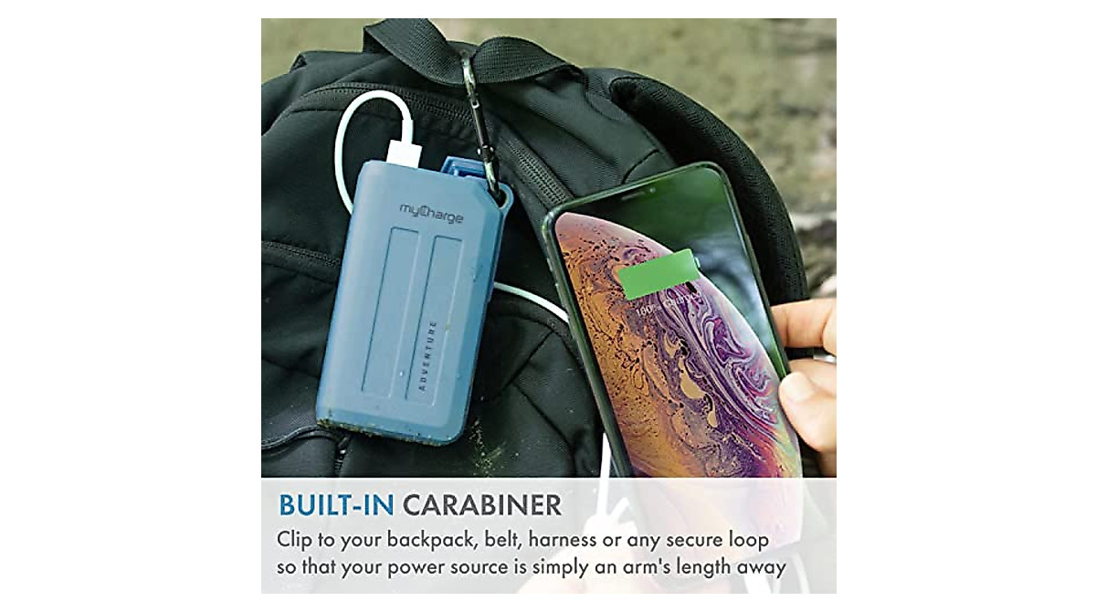 myCharge Waterproof Portable Charger 10050mAh for Outdoor Use