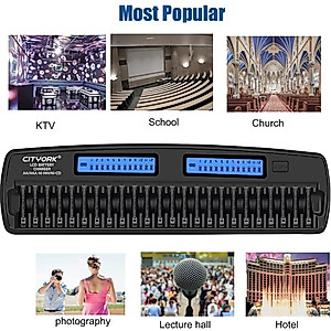 CITYORK 24 Bays Large Smart Battery Charger LCD Display Quick for 1.2V AA/AAA NiMH/NiCd Rechargeable Batteries with Built-in IC Protection & AC Wall Adapter